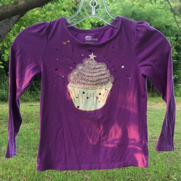 Epic Threads | Shirts & Tops | Girls Purple Cupcake Shirt | Poshmark